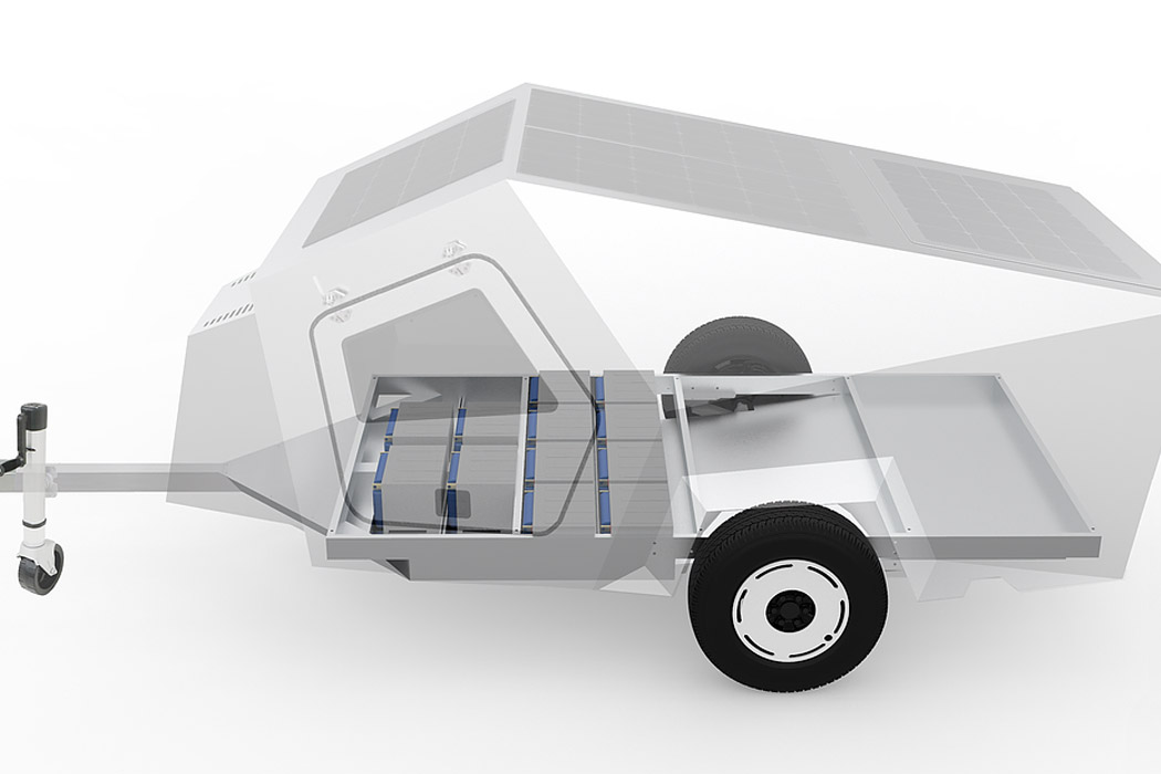 New EV Caravan with Solar Panels and a Backup Battery of Up to 12 kWh