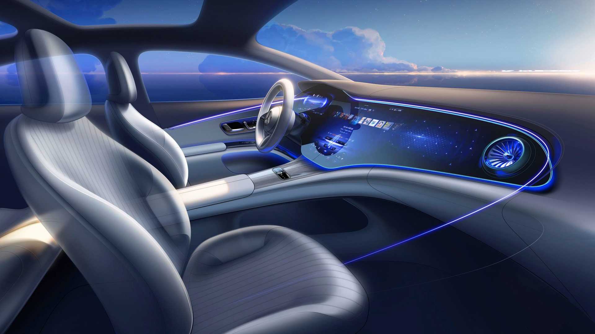 The Luxurious Interior of the Mercedes-Benz All-Electric EQS Revealed ...