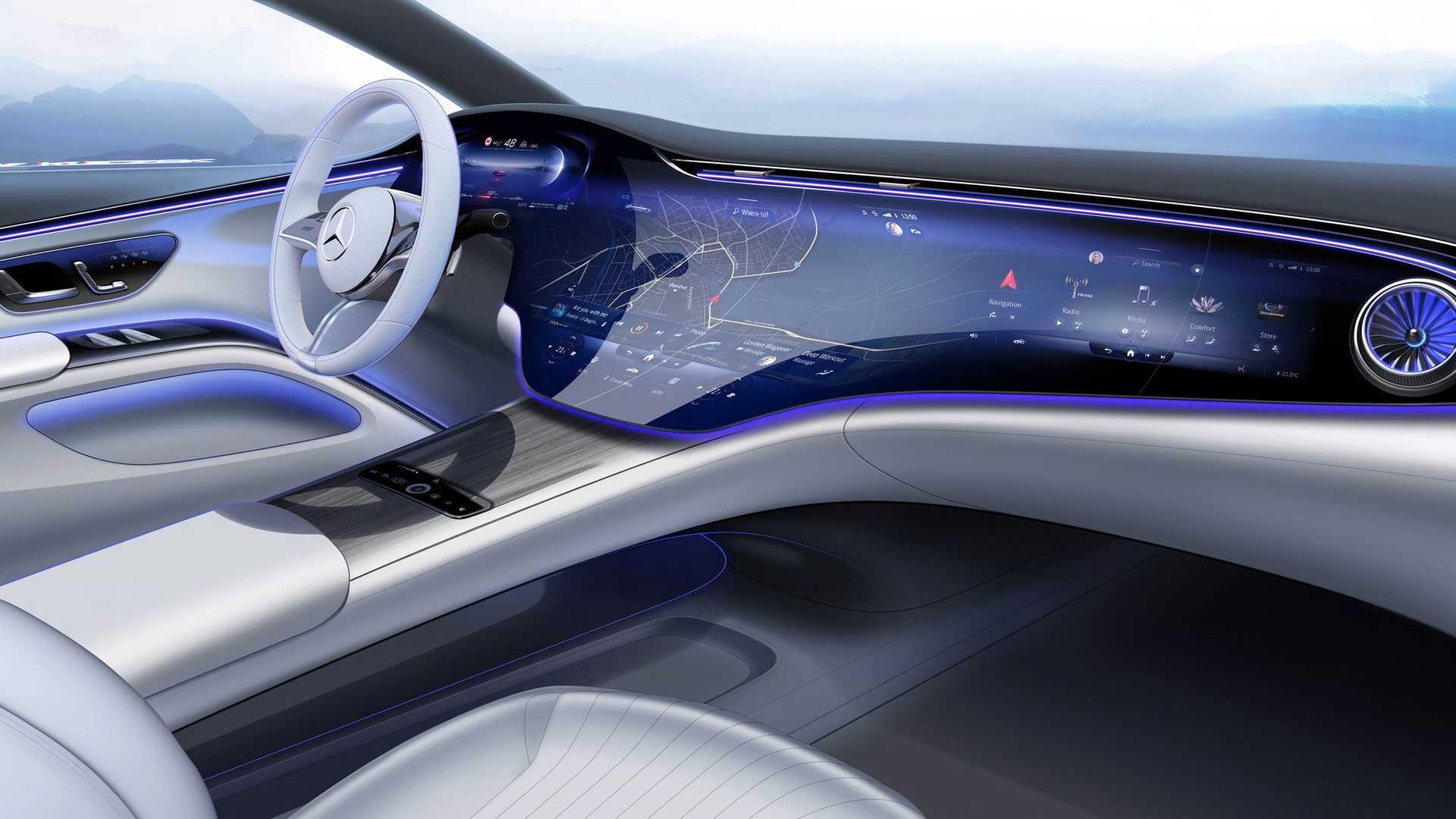 The Luxurious Interior of the Mercedes-Benz All-Electric EQS Revealed ...