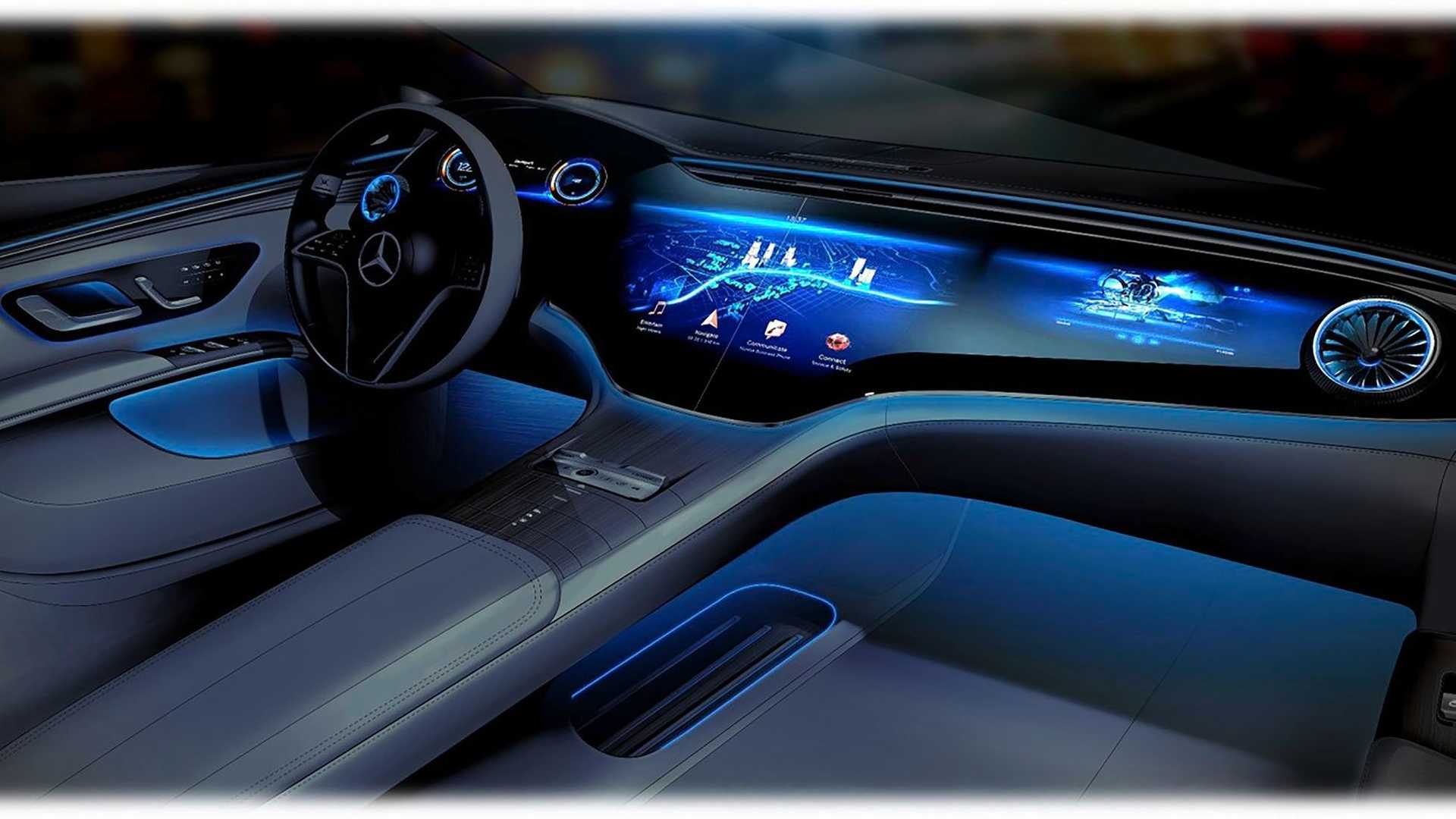 The Luxurious Interior of the Mercedes-Benz All-Electric EQS Revealed ...