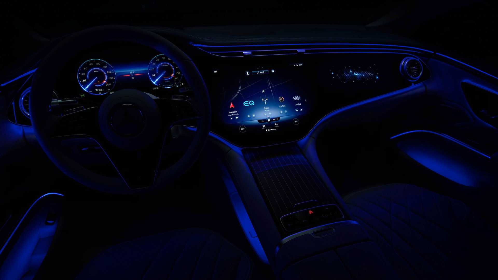 The Luxurious Interior of the Mercedes-Benz All-Electric EQS Revealed ...